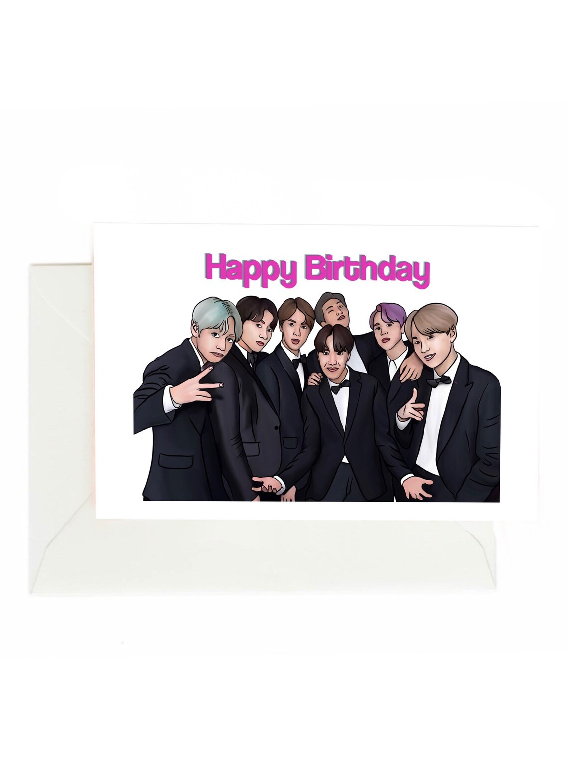 BTS Birthday Card - Etsy
