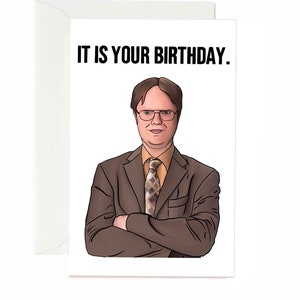 Dwight Schrute the Office Birthday Card - Etsy