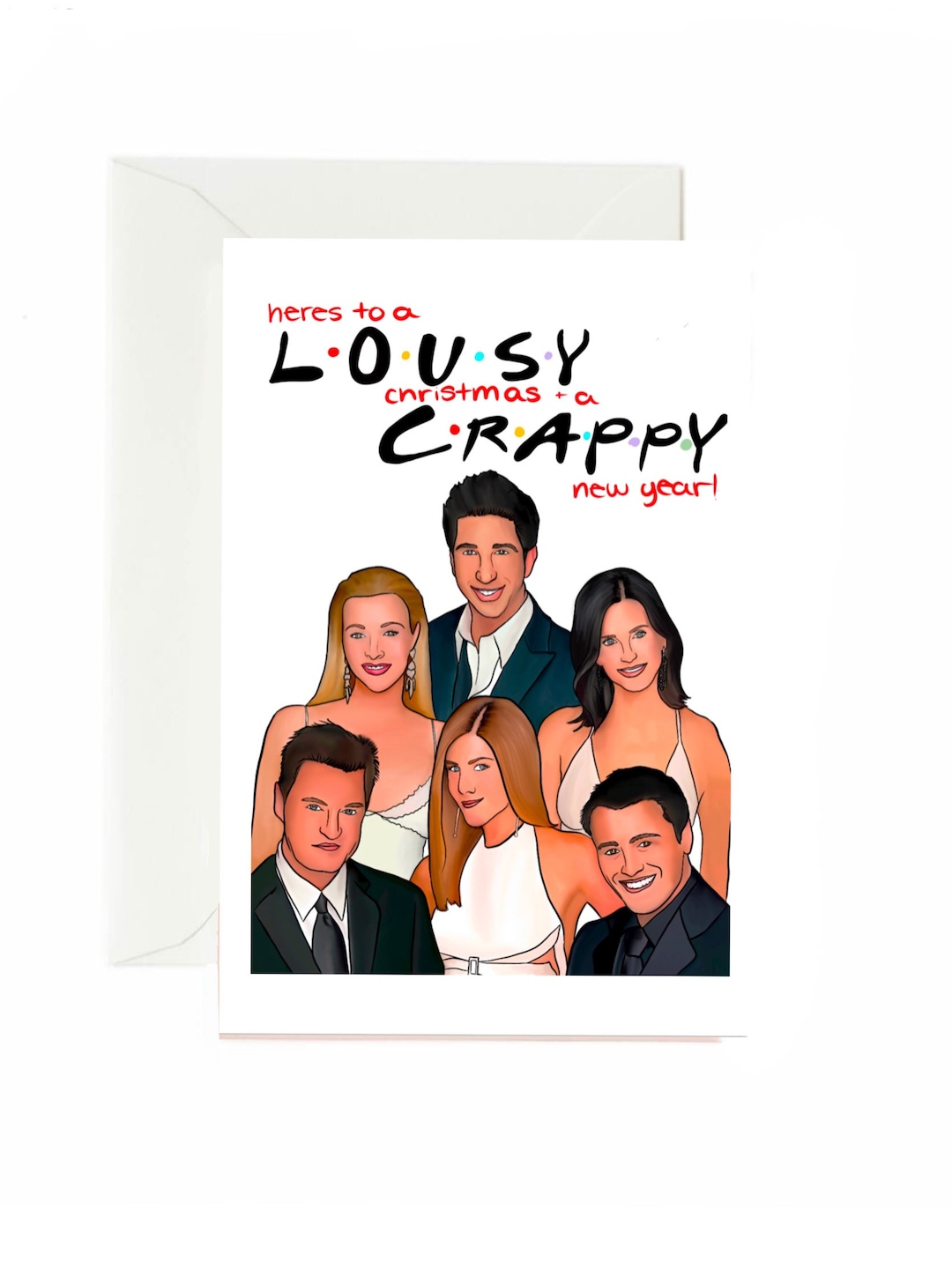 Friends Christmas Card - Etsy