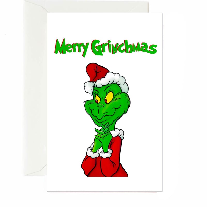 Grinch Christmas Card - Etsy