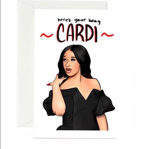 Cardi B Birthday Card - Etsy