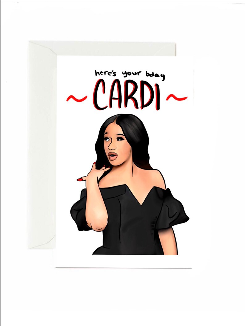 Cardi B Birthday Card | Etsy