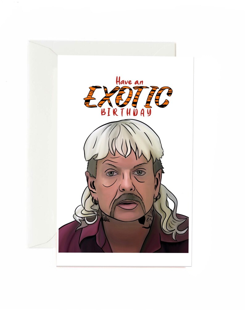 Joe Exotic Tiger King Birthday Card - Etsy