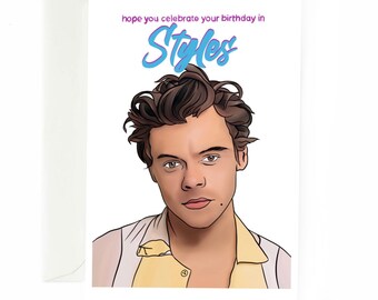 Harry Styles Birthday Card - Etsy Australia