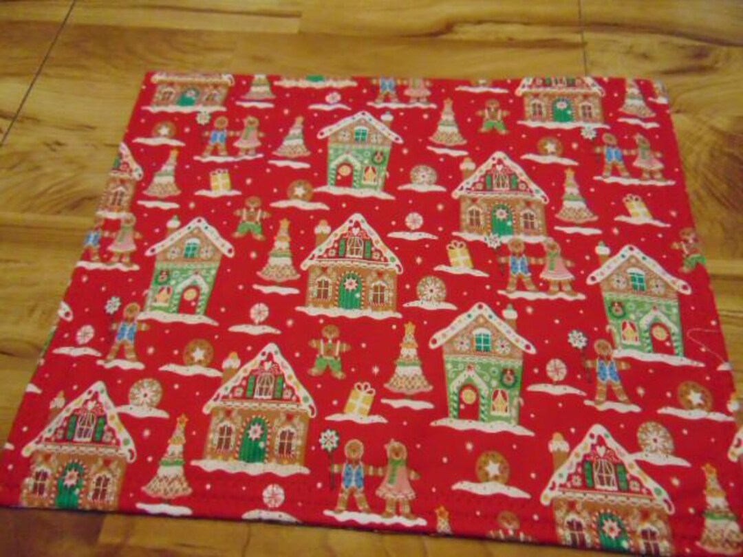 Gingerbread Village Reversible Placemats - Etsy