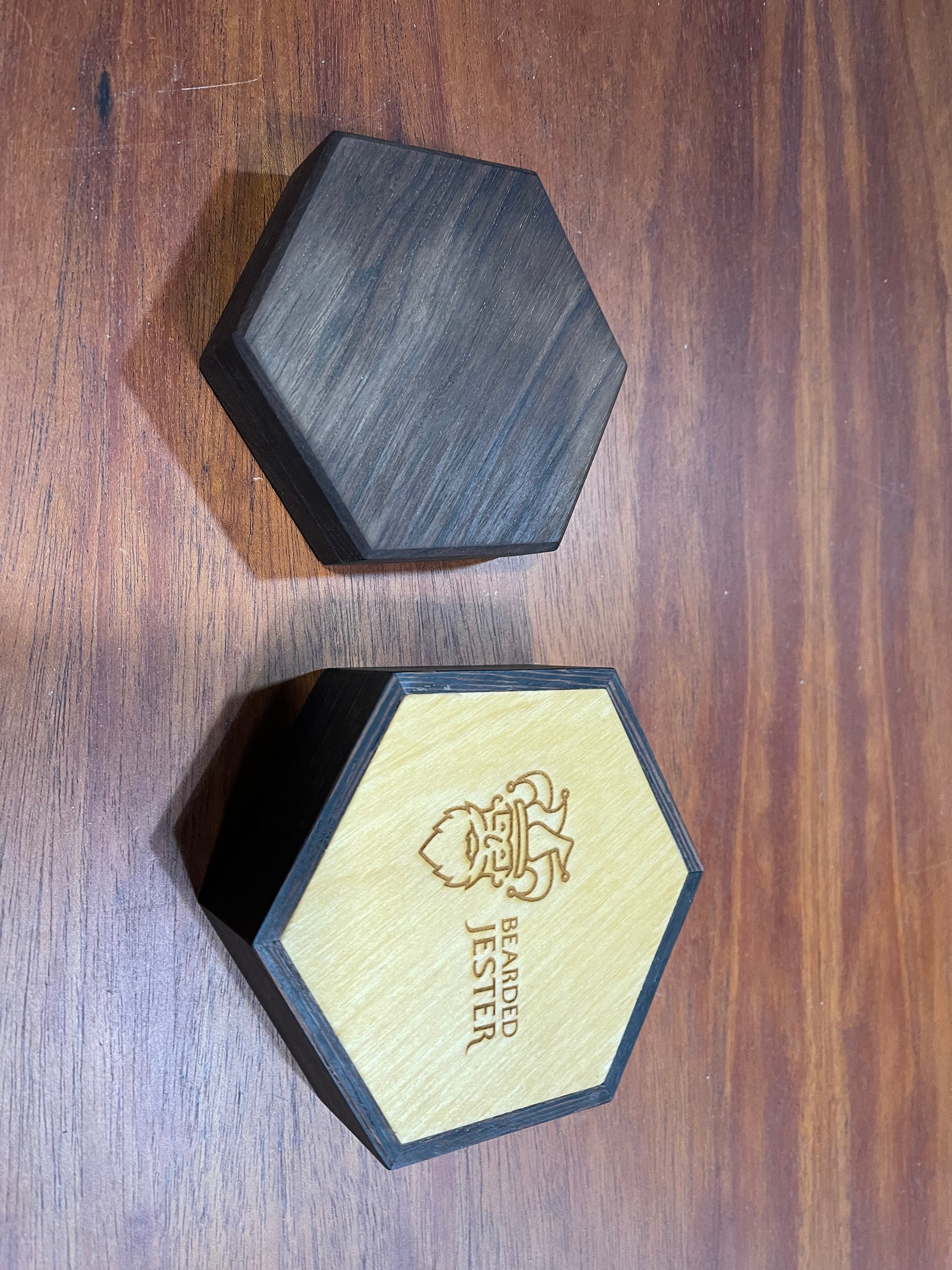 Peruvian Walnut Hexagonal Dice Box With Wenge Dice Tray - Etsy