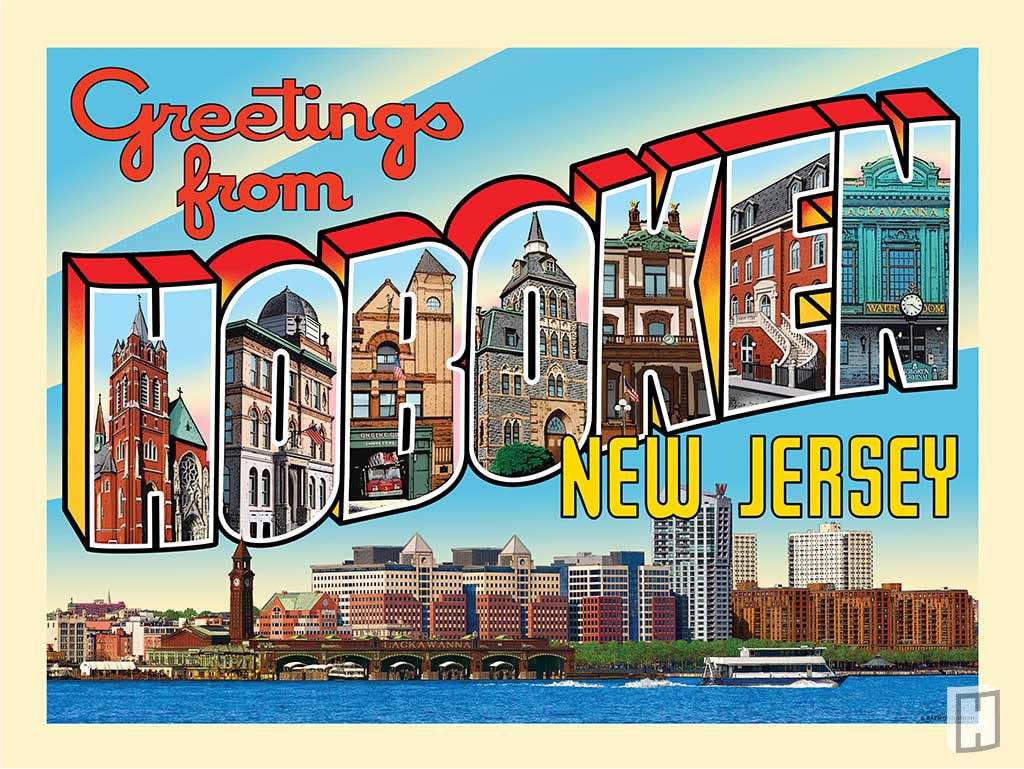 Greetings From Hoboken, New Jersey Poster - Etsy