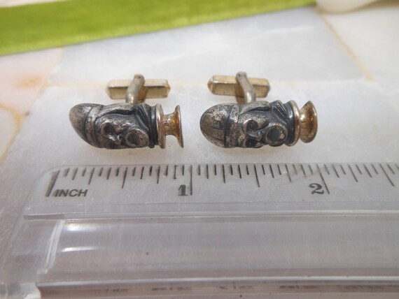 Vintage SWANK Chess Knight Figural Cufflinks Groom Be… - Gem
