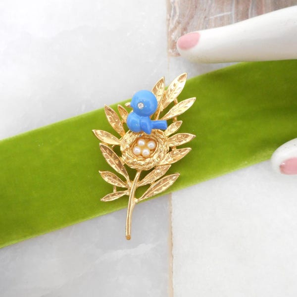 Bluebird Brooch - Etsy