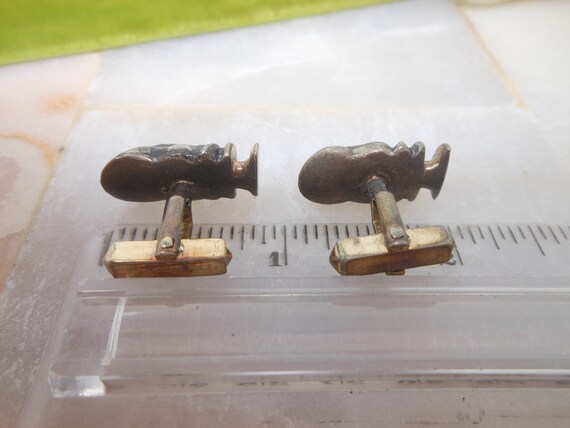 Vintage SWANK Chess Knight Figural Cufflinks Groom Be… - Gem