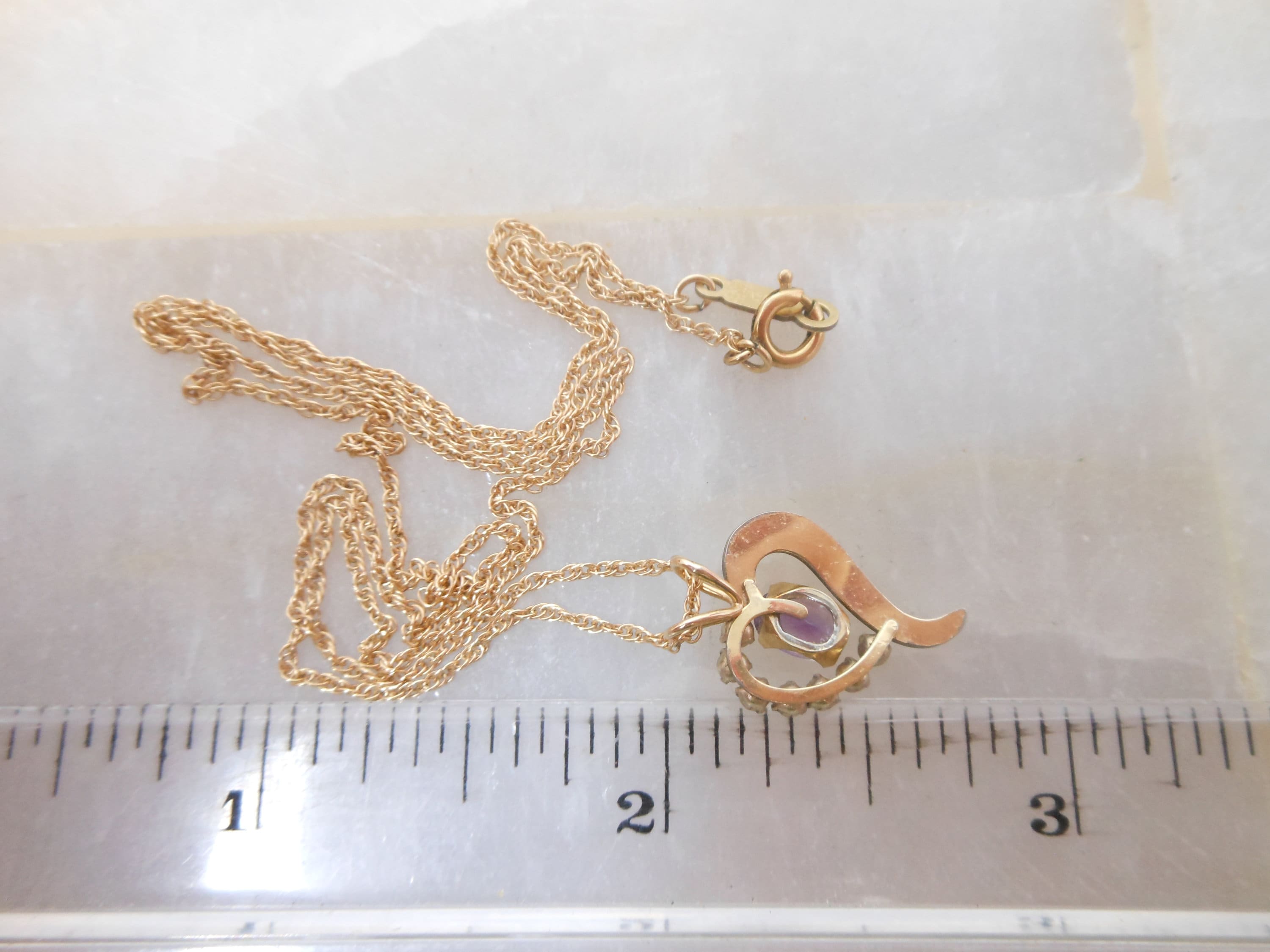 Vintage KREMENTZ Heart Pendant Necklace Minimalist Purple - Etsy