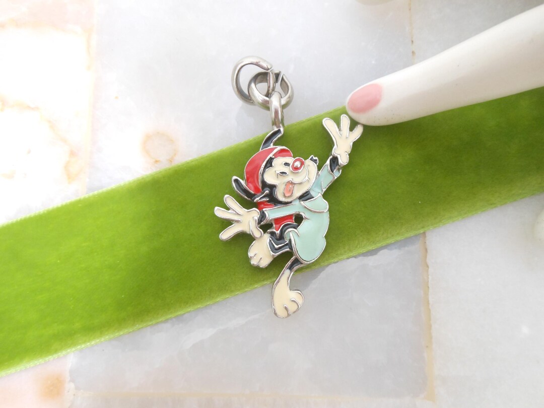 Vintage ANIMANIACS Enamel Zipper Purse Pull Charm Pendant Key Chain ...