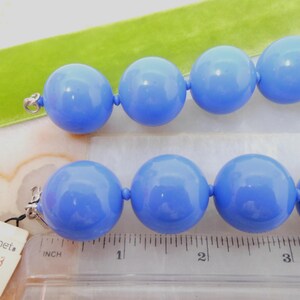 Vintage MONET Huge Bauble Necklace Lucite Ball Bead Bubble Dusky Blue ...