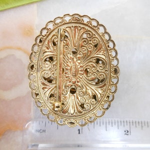 Vintage WEST GERMANY Brooch Gray Green Glass Regency Revival Faux Pearl ...