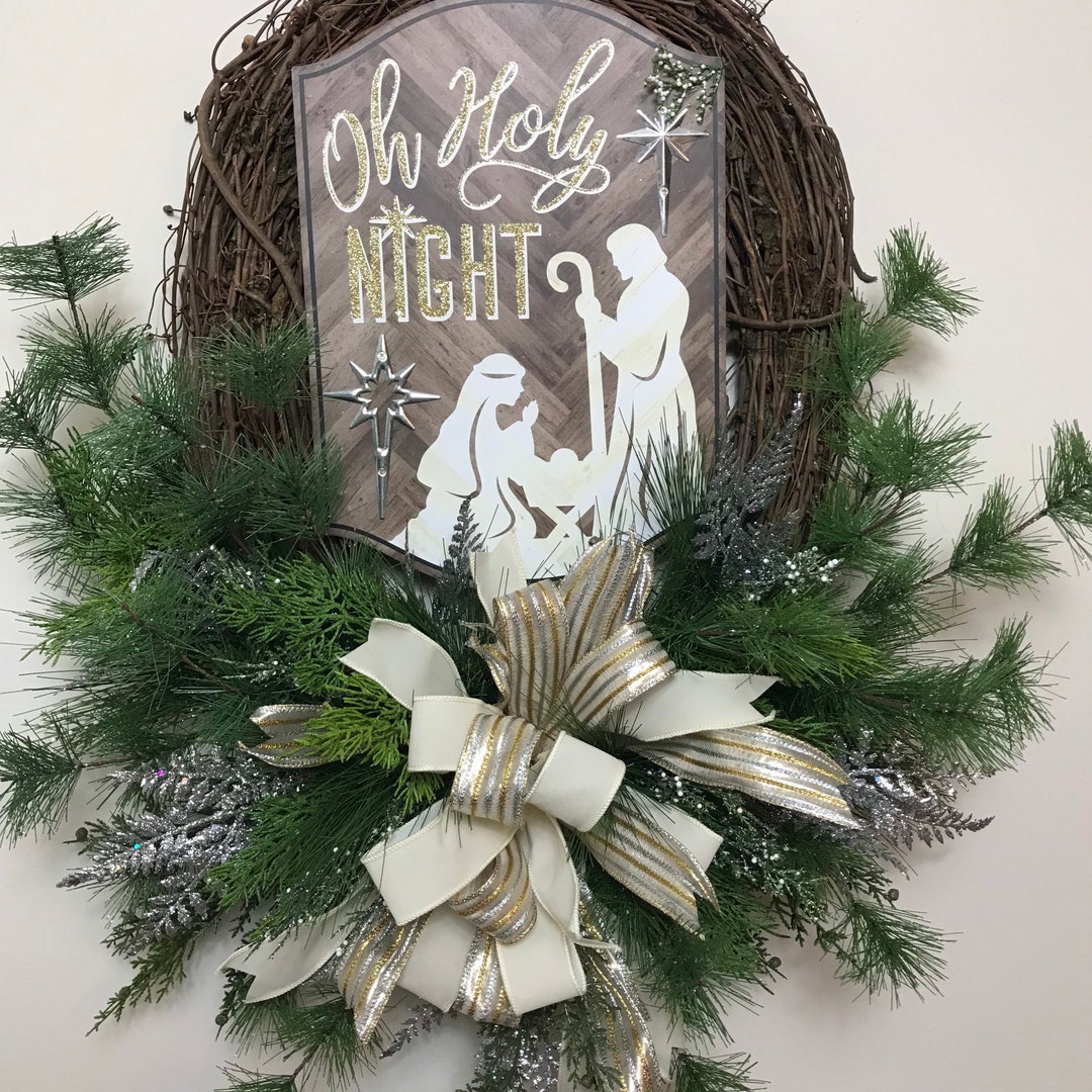 Winter Wreath, Christmas Door Decor, Holiday Decor, Seasonal Door ...