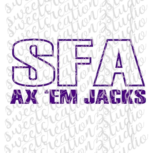 SFA stephen F. Austin Design Svg Png Silhouette Cameo - Etsy