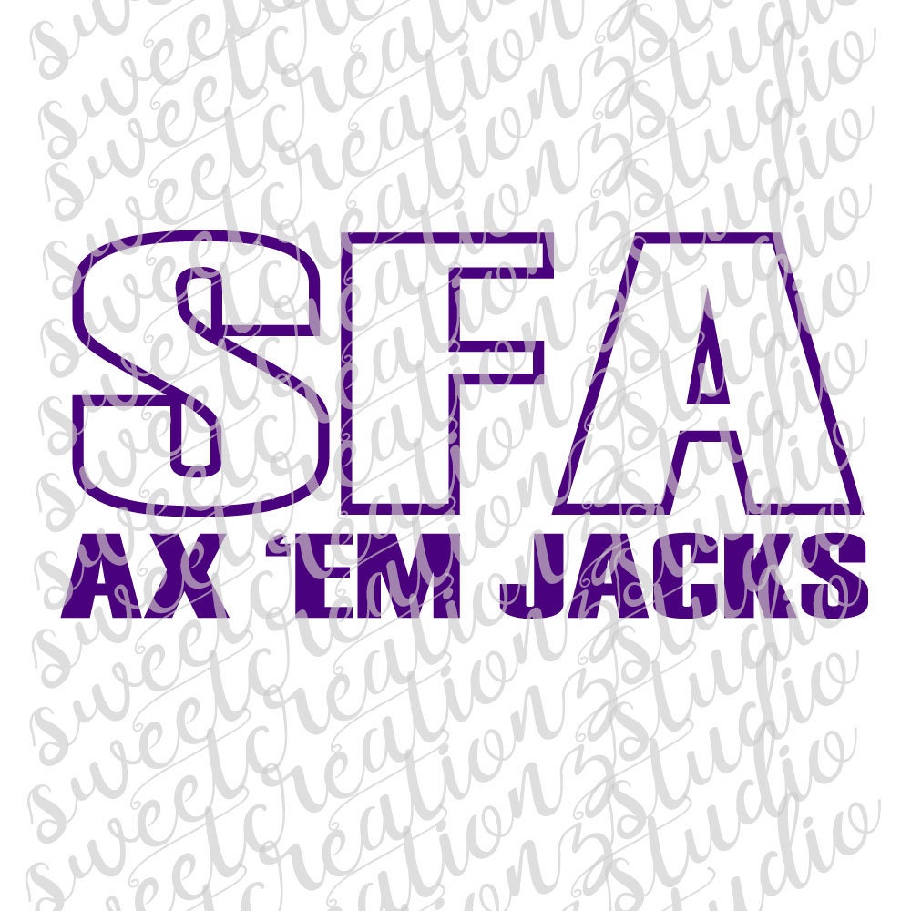 SFA (stephen F. Austin) Ax 'em Jacks Design - Svg, Png, Silhouette ...