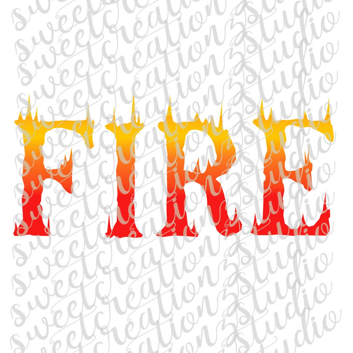 FIRE Design - PNG Digital File Download for Print, Sublimation, Screen ...