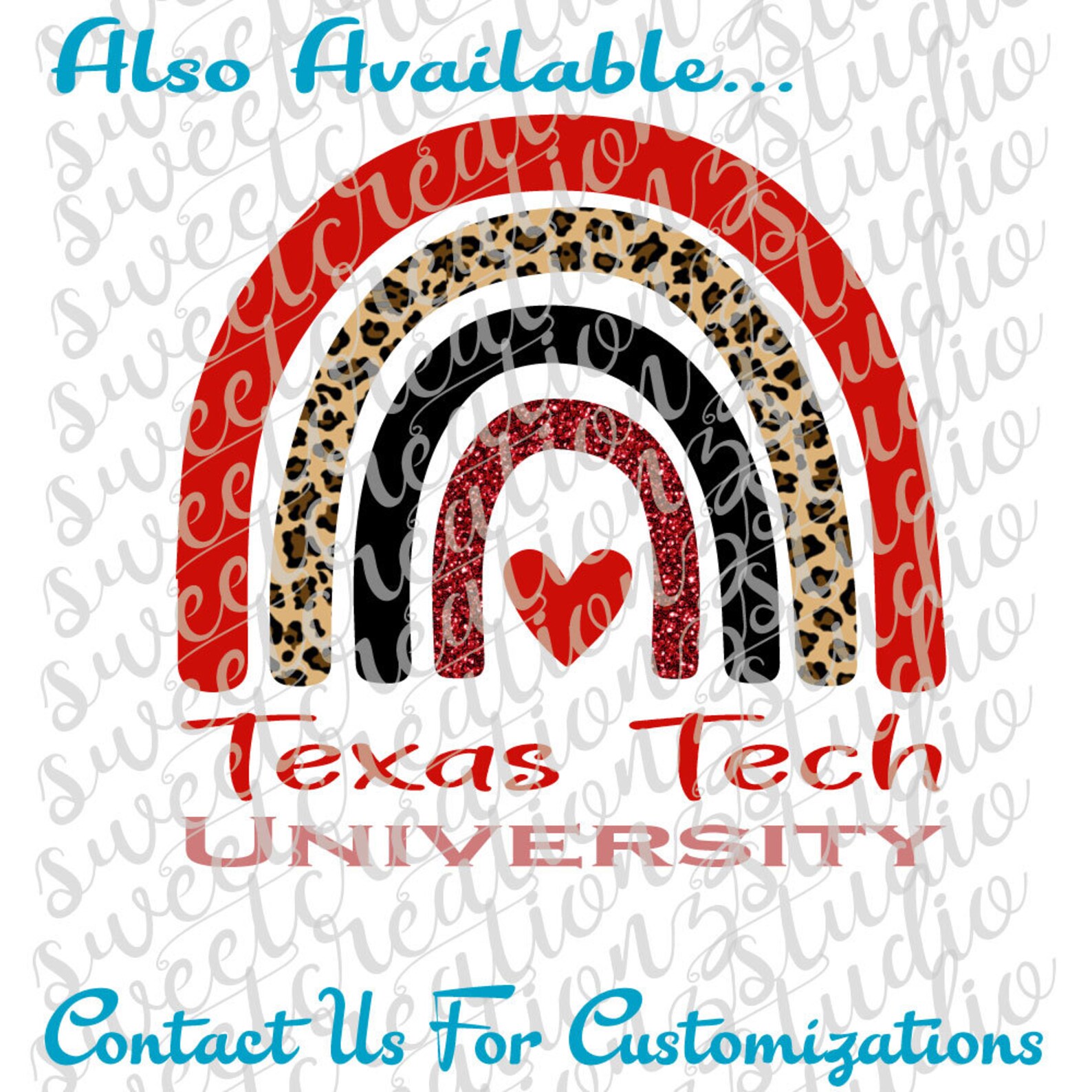 Texas Tech University Rainbow Design Svg Png Silhouette | Etsy