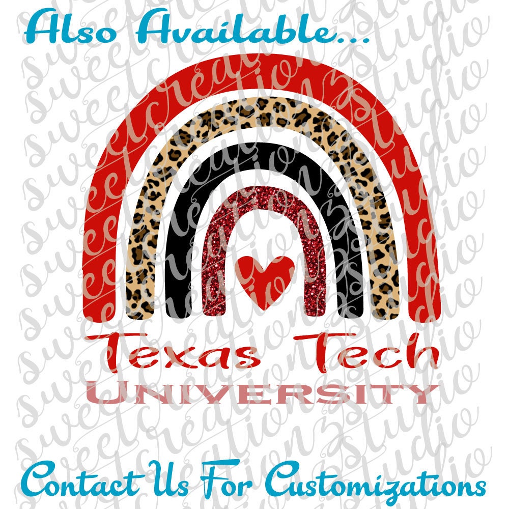 Texas Tech University Rainbow Design Svg Png Silhouette | Etsy