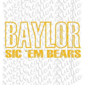 Baylor University Sic 'em Bears Design - Svg, Png, Silhouette, Cameo ...