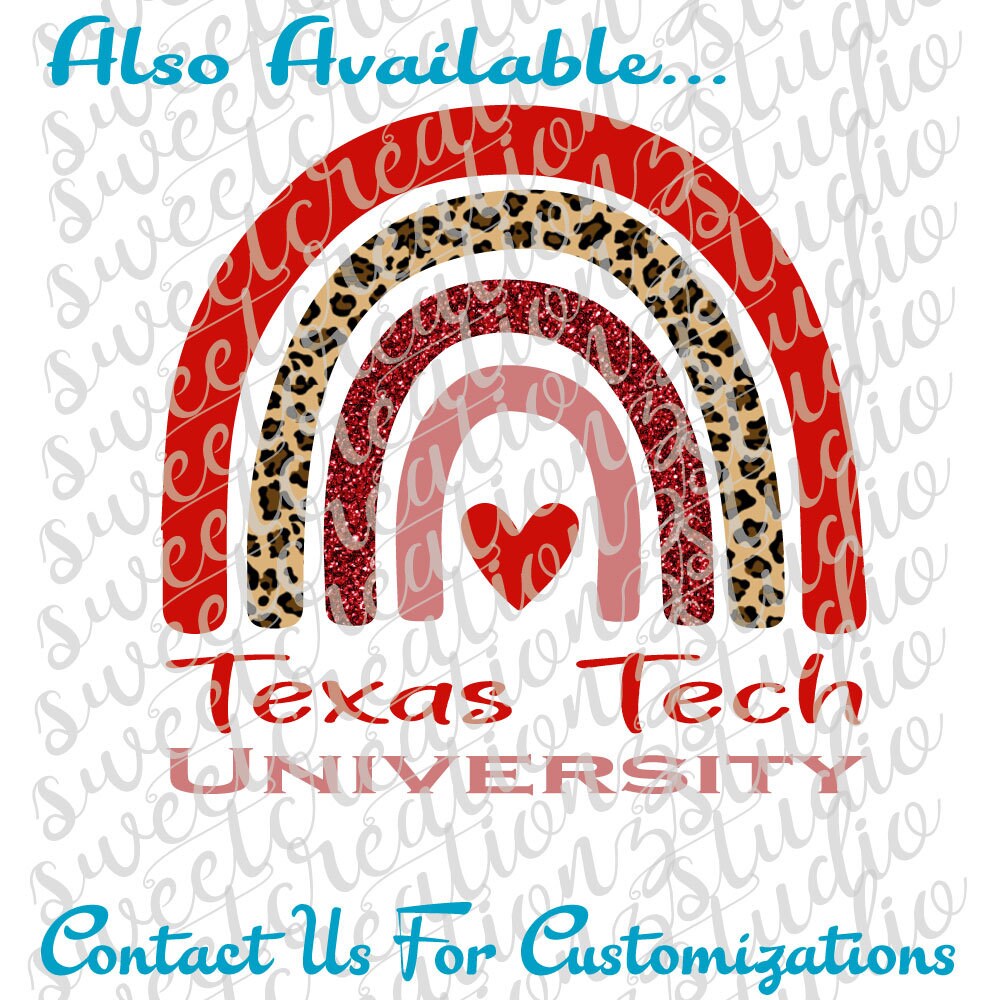 Texas Tech University Rainbow Design Svg Png Silhouette | Etsy