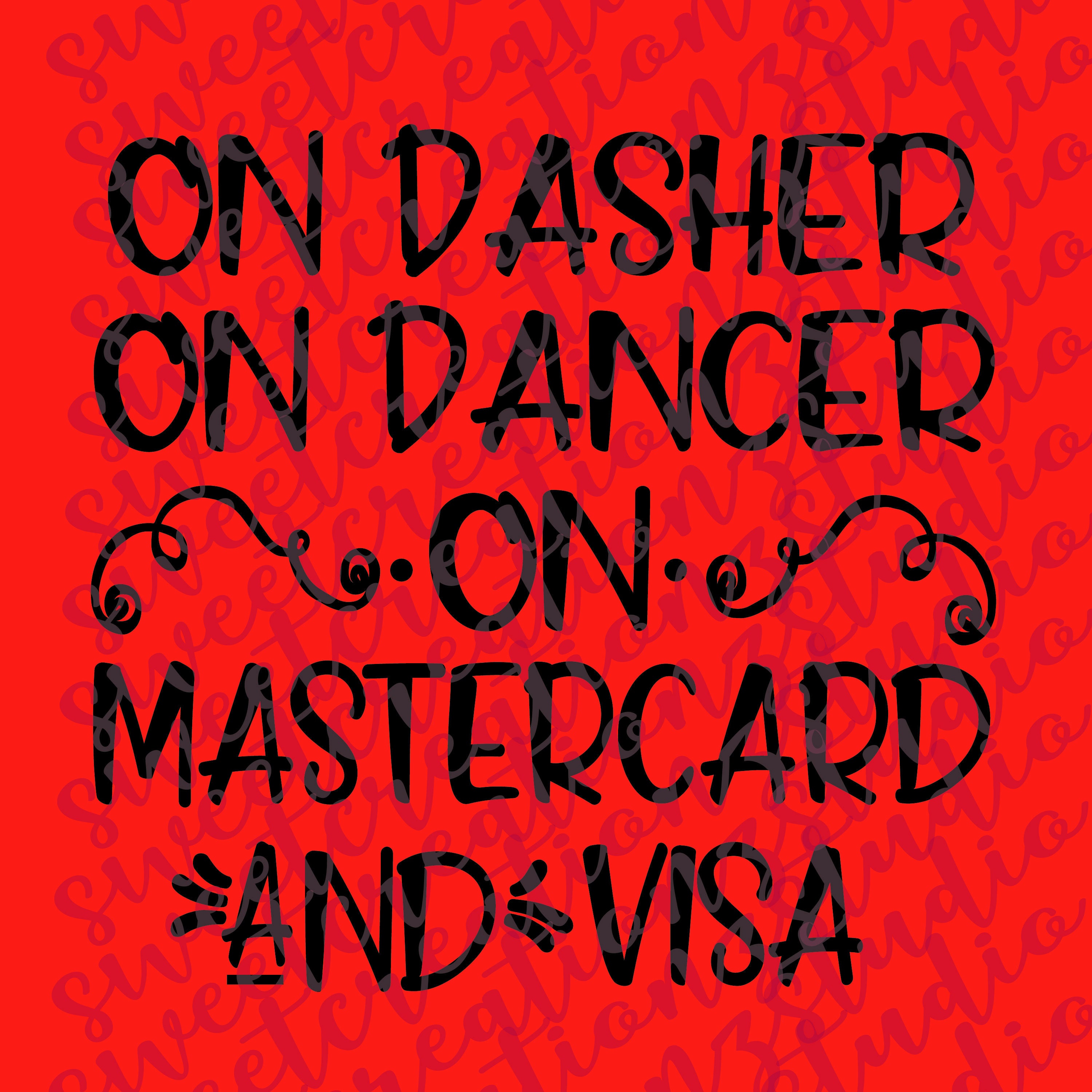 On Dasher On Dancer Design svg png silhouette cameo | Etsy