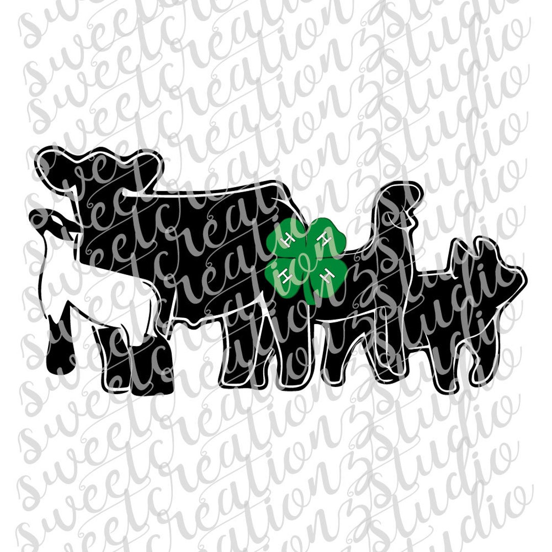 Diseño de ganado svg, png, silueta, cameo, cricut - Etsy México