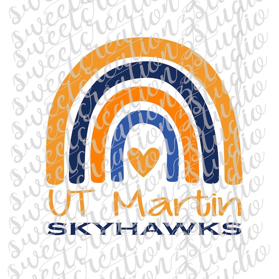 UT Martin Skyhawks university of Tennessee Rainbow Design - Etsy