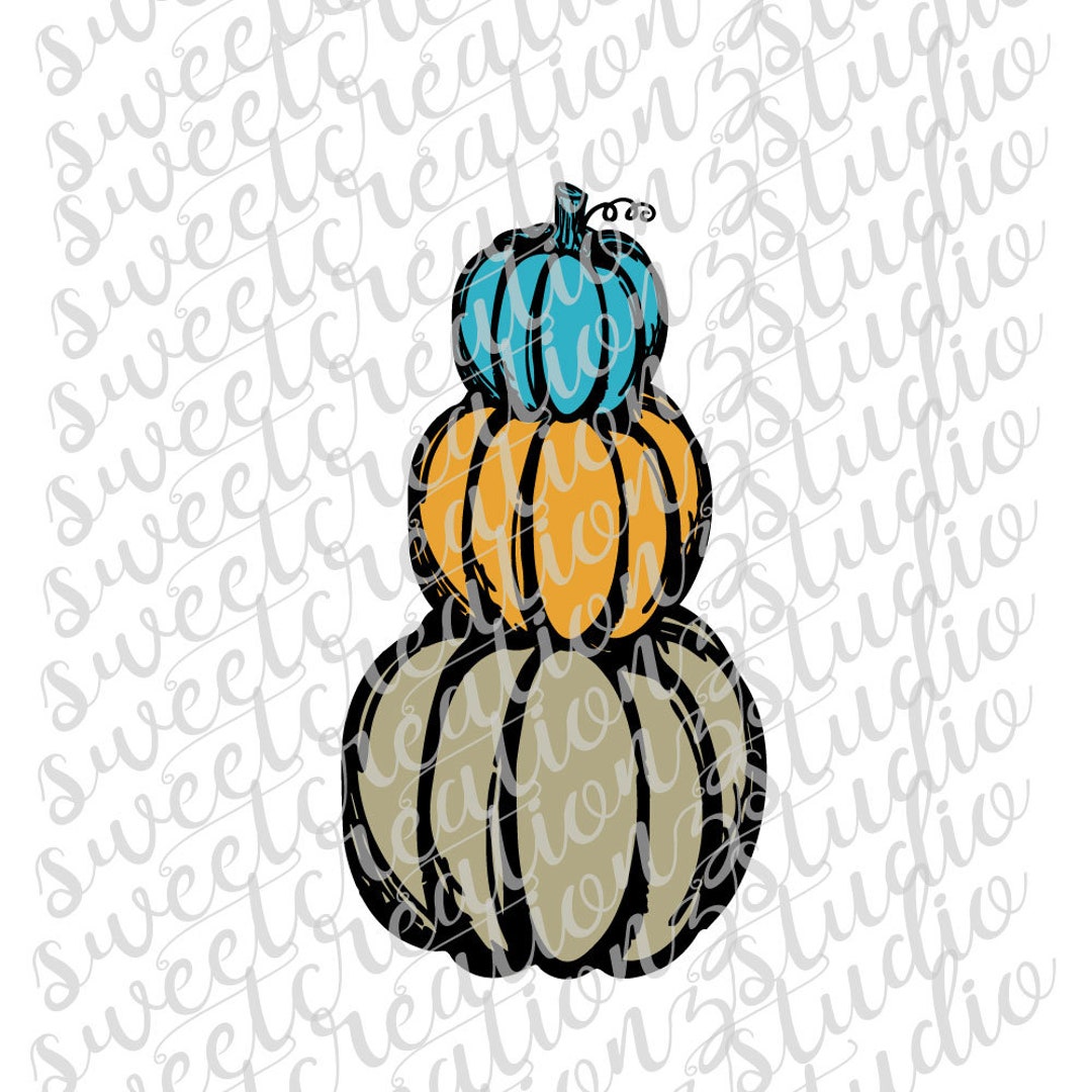 Fall Pumpkin Stack Design Svg, Png, Silhouette, Cameo, Cricut - Etsy