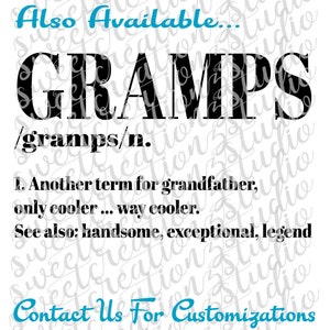 Pops Definition Design: Grandfather Legend SVG PNG (digital Download ...