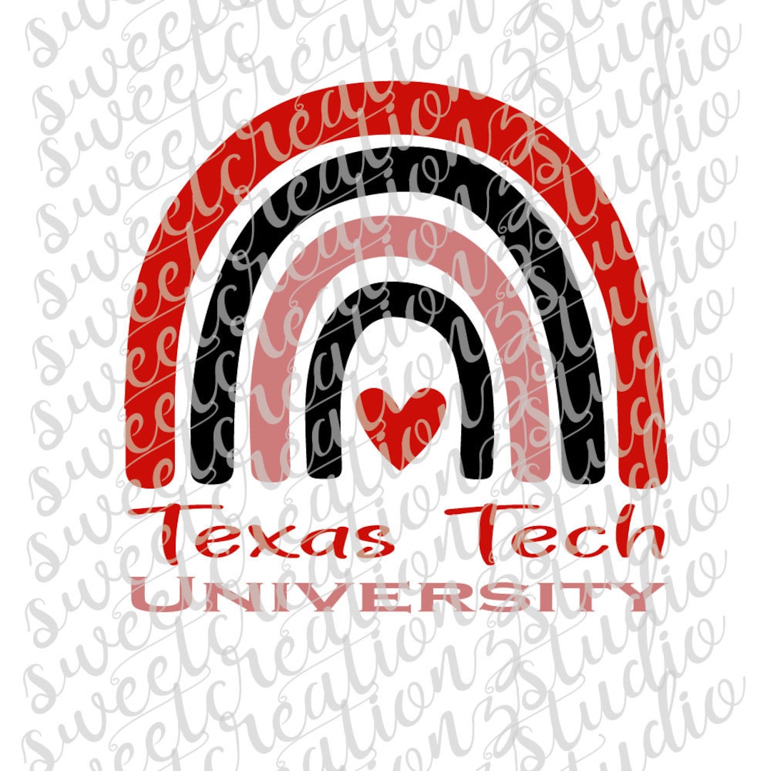 Texas Tech University Rainbow Design Svg, Png, Silhouette, Cameo ...