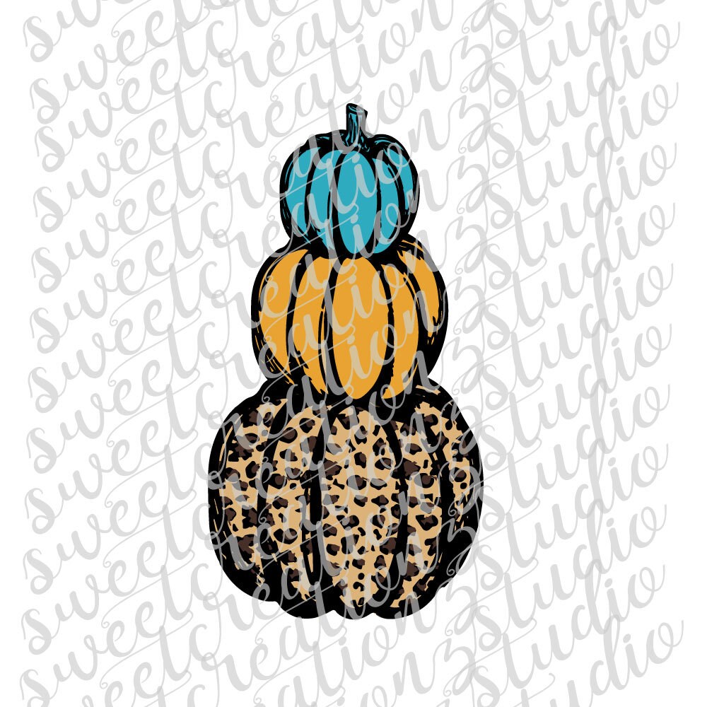 Fall Pumpkin Stack PNG Digital File Download for Print - Etsy