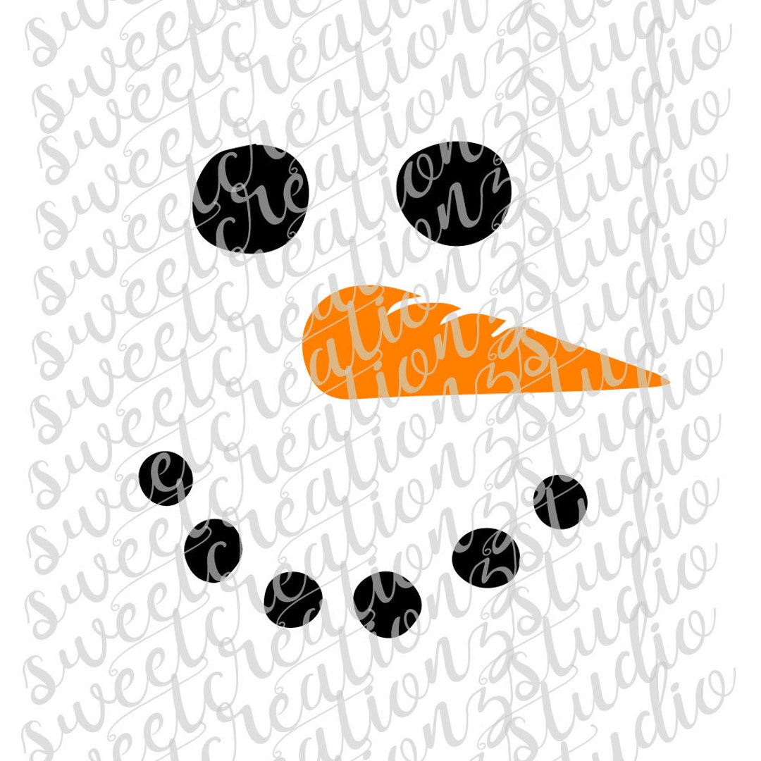 Snowman Face Design - Svg, Png, Silhouette, Cameo, Cricut - Etsy