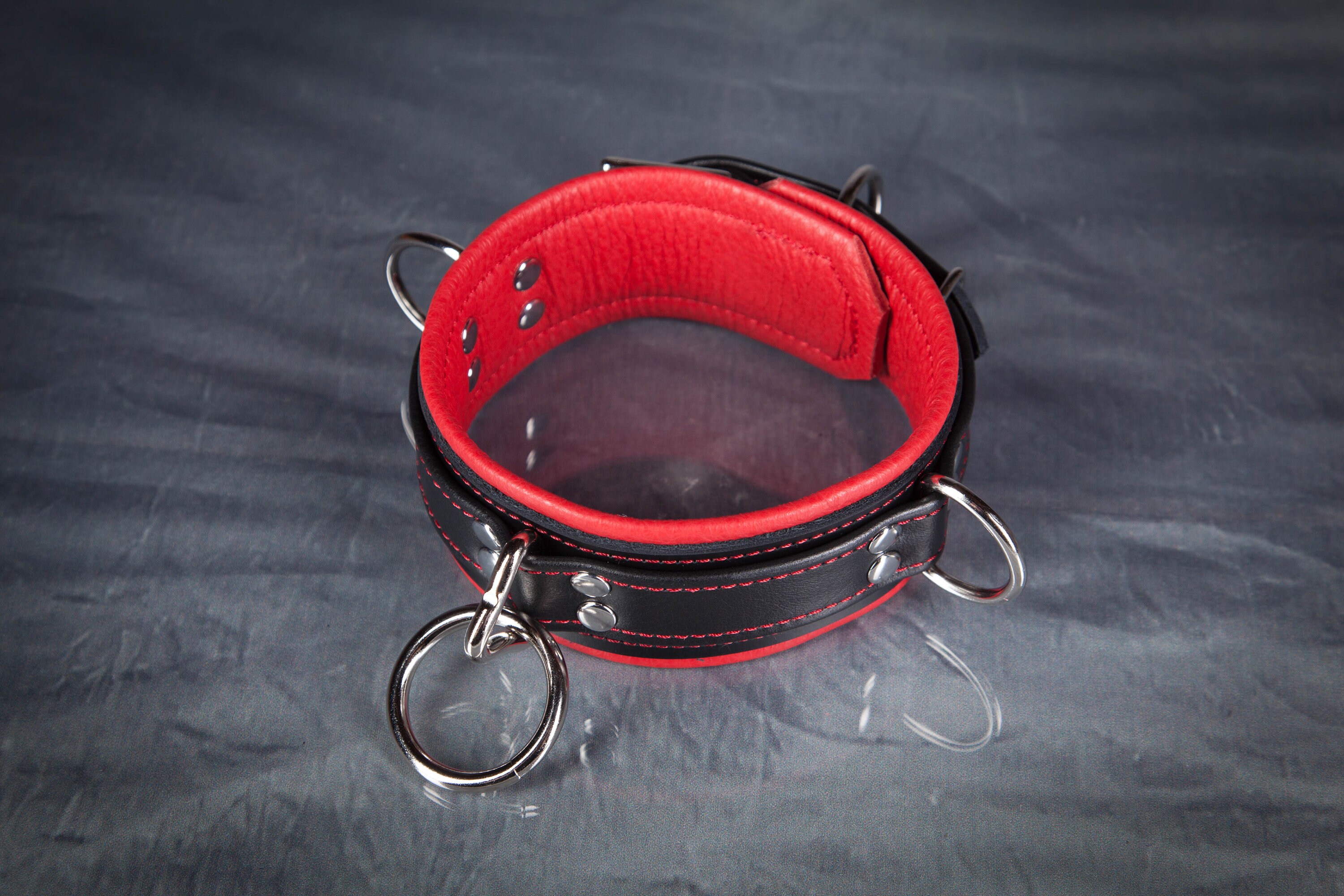 Tall Bondage Collar With Side Rings - Etsy