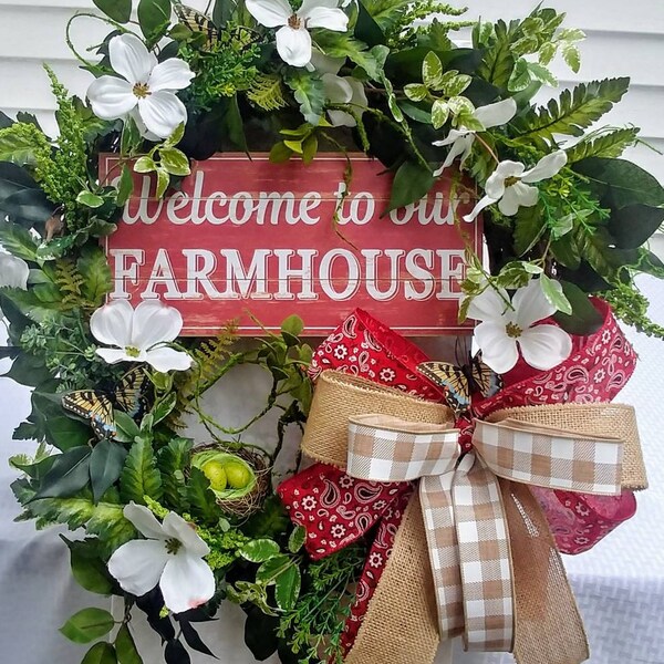 Farm House Wreath - Etsy