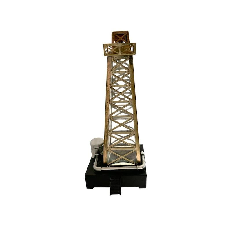 Oil Rig Replica Derrick Model Decanter Music Box Vintage Industrial ...