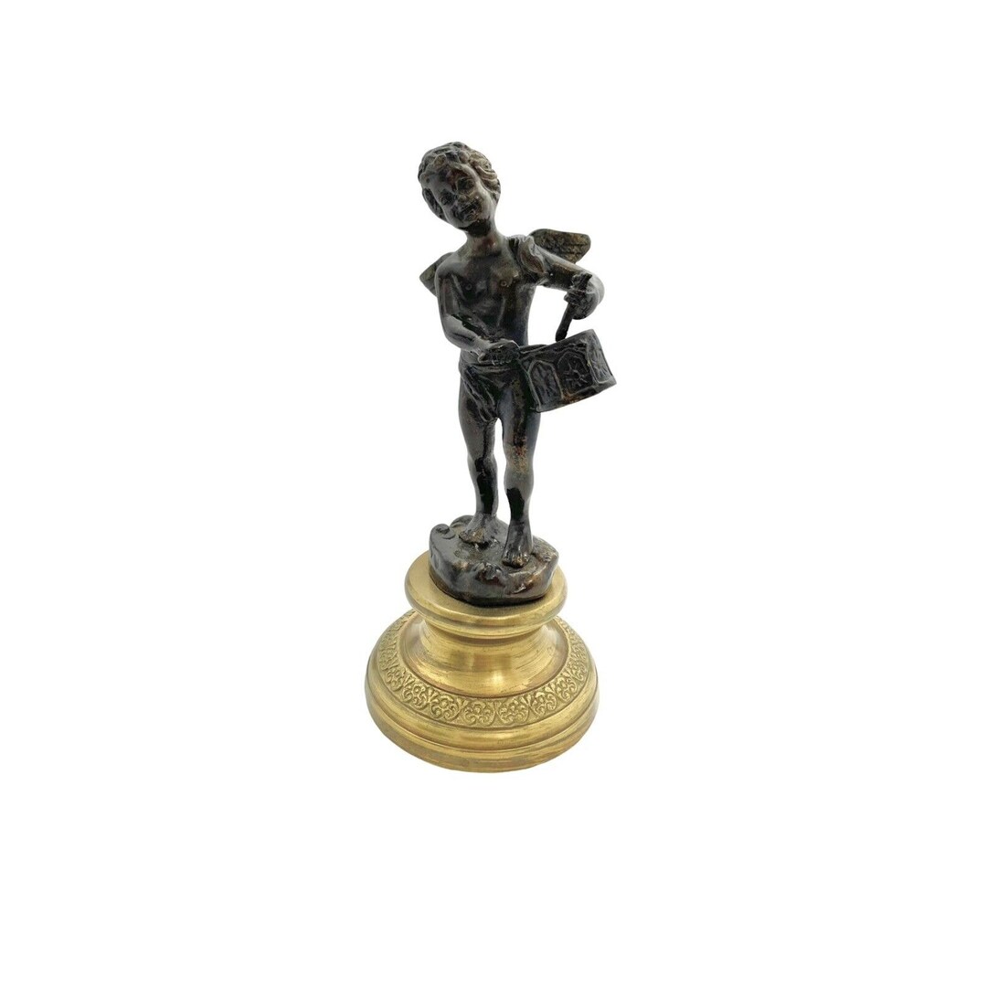 Cherub Drummer Figurine Bronze Angel Statue Vintage Classic Decor - Etsy