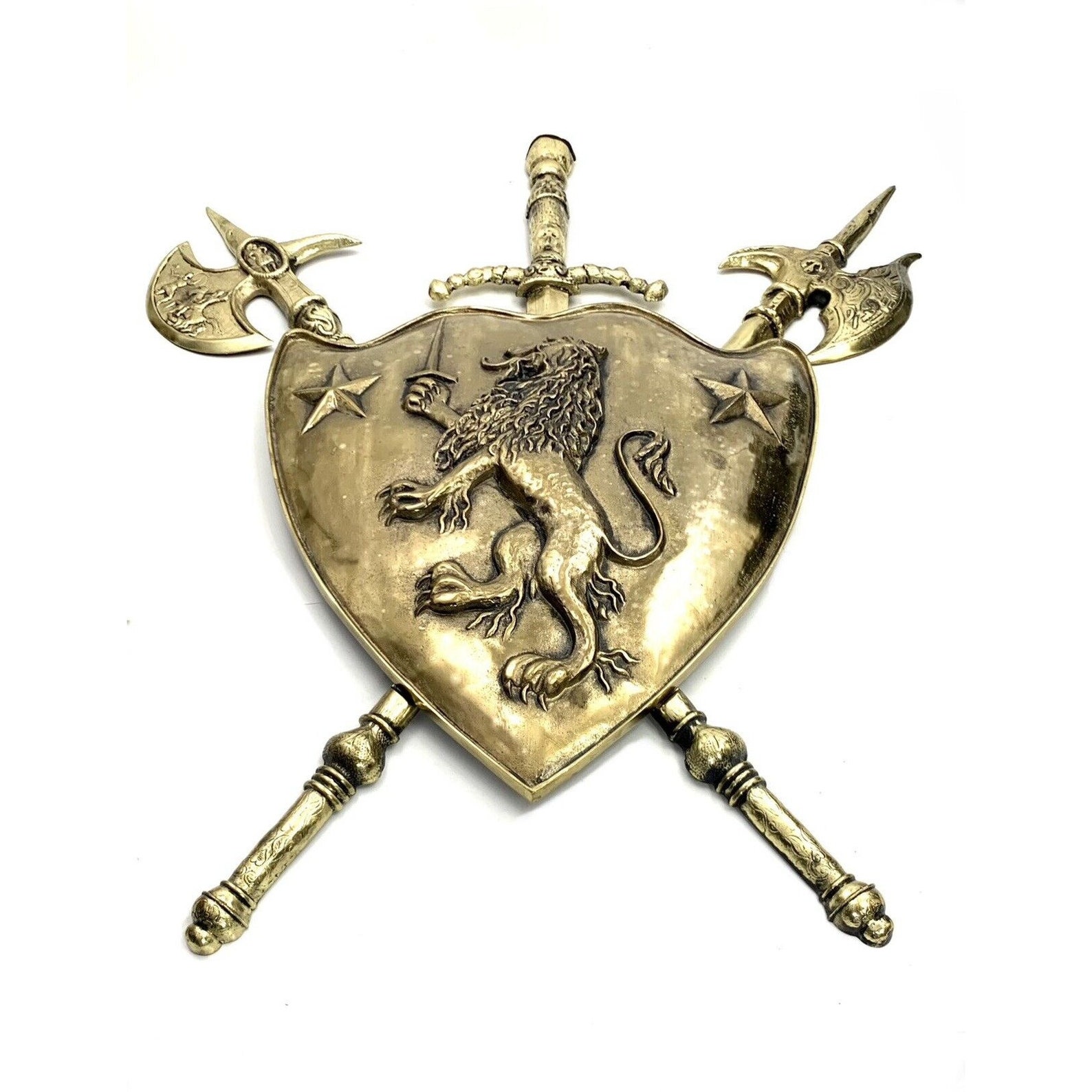 Coat of Arms Large 31 Brass Plaque Crest Shield Vintage - Etsy