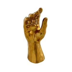 Hand Sculpture Gold Ceramic Large Modern Art Decor - Etsy