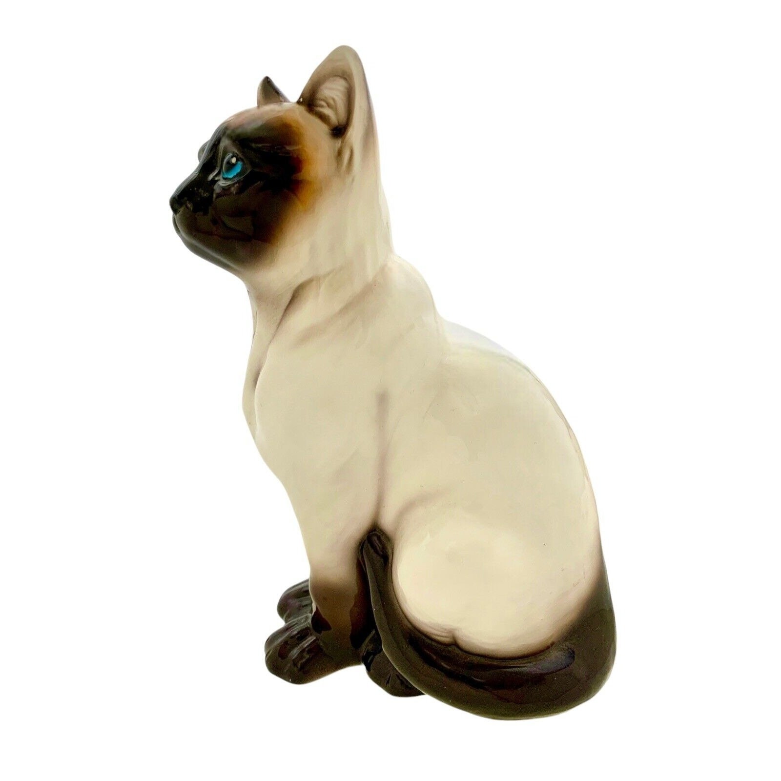 Cat Statue Large Ceramic Siamese Figurine Marked Italy Vintage - Etsy