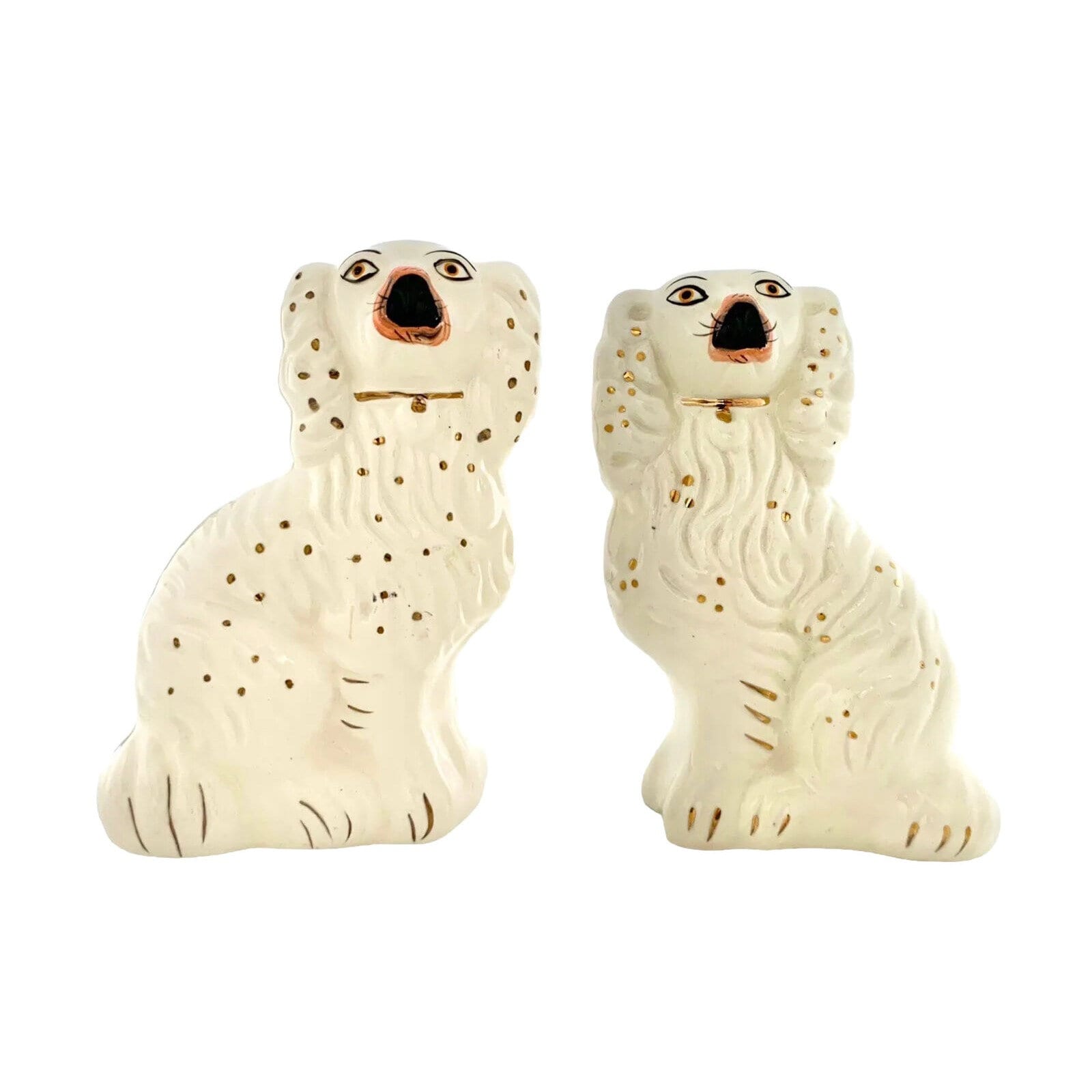 Dog Statue Pair Porcelain Figurine Vintage Staffordshire Style - Etsy