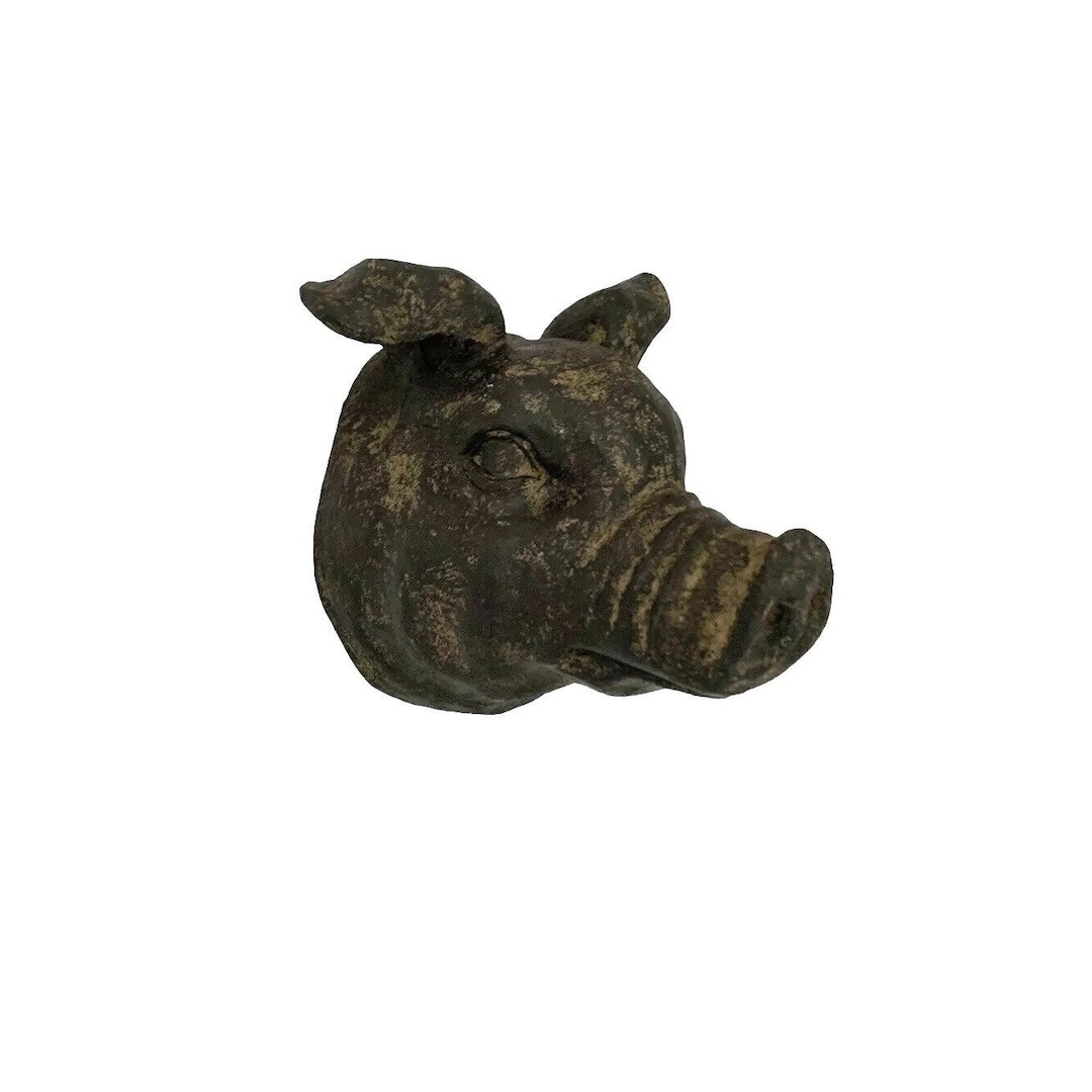 Pig Head Wall Mount Light Weight Resin Vintage French Country Decor - Etsy