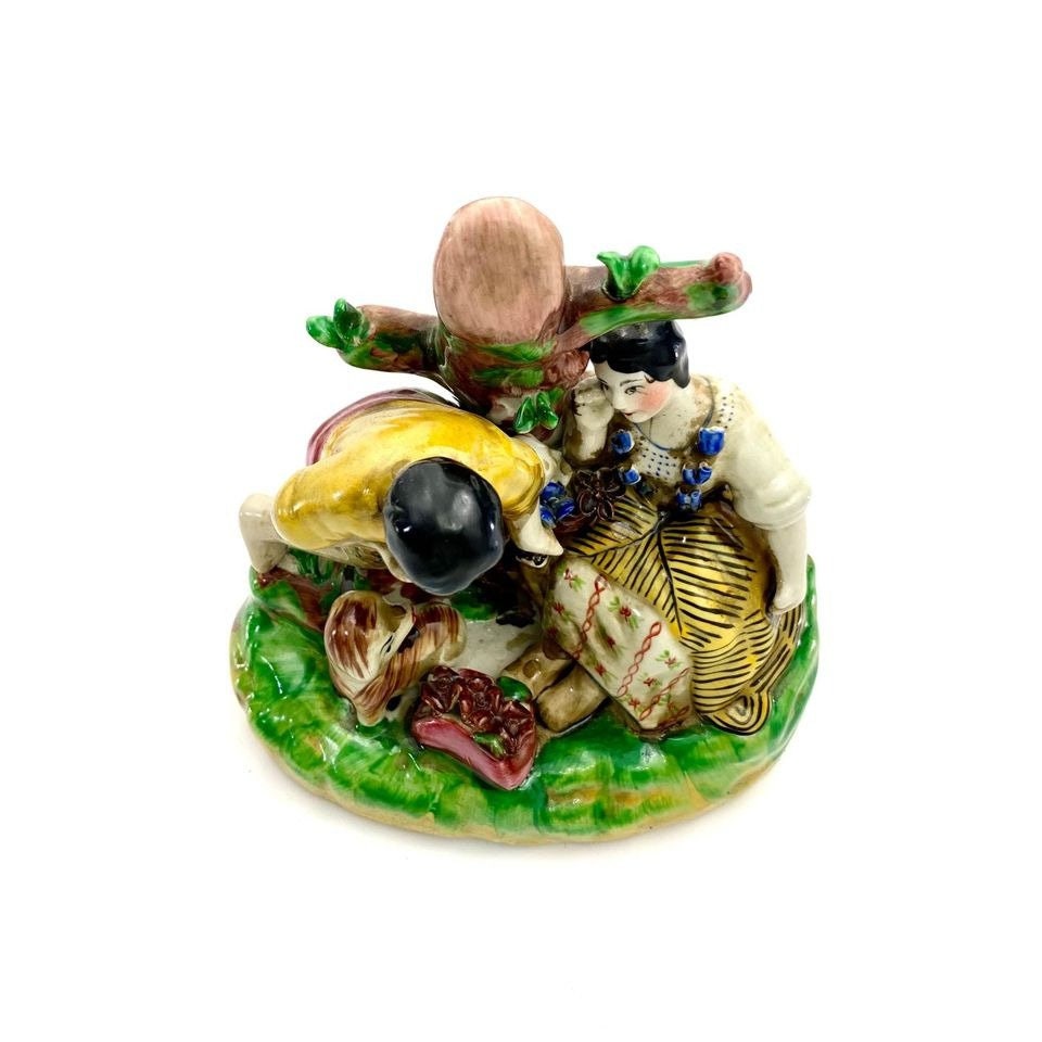 Staffordshire Style Colorful Small Statue Vintage Collectibles - Etsy