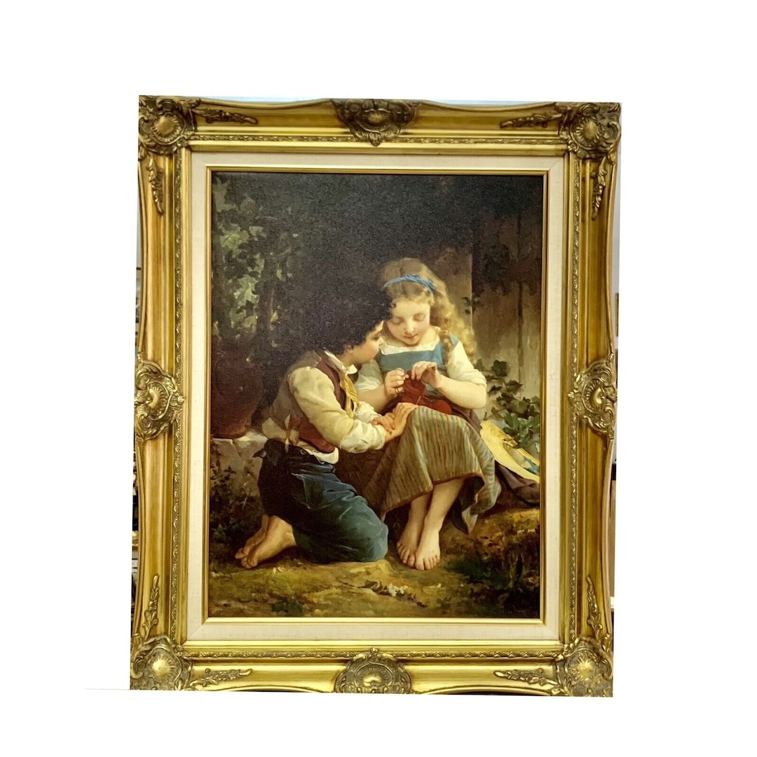 Print “A Special Moment" After the Famous Emile Munier Vintage Framed ...