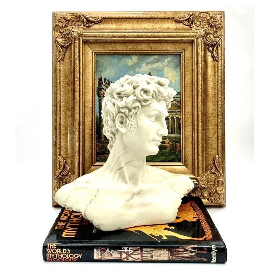 Bust Michelangelos David Statue Vintage Hand Made Marble Look - Etsy