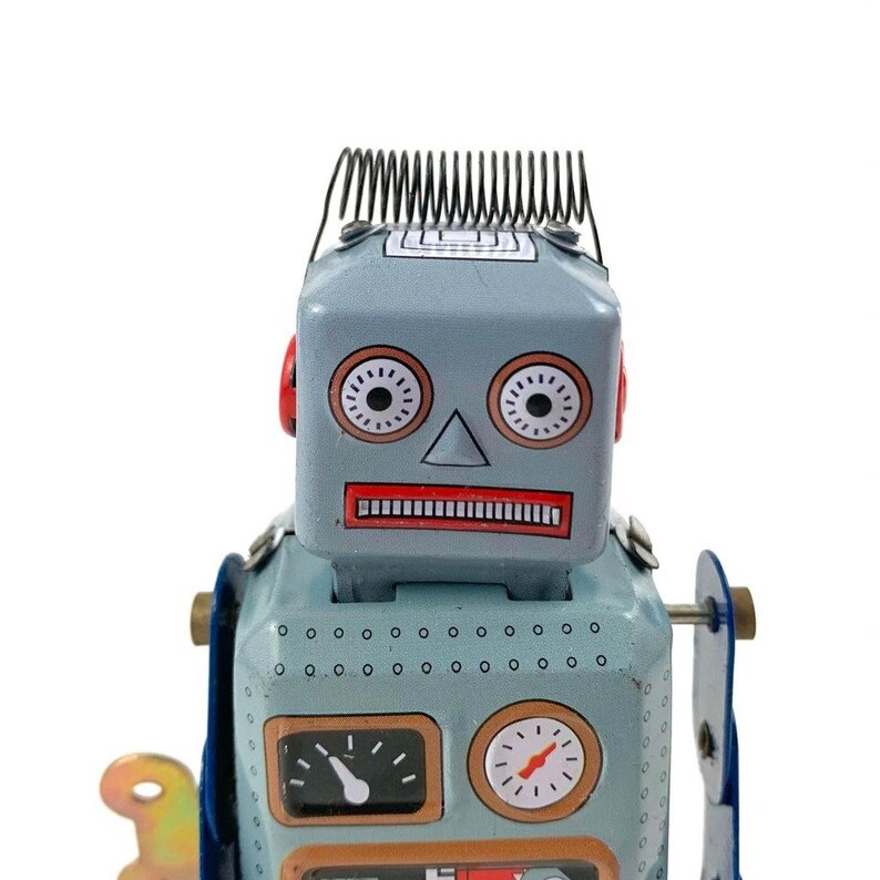 Vintage Style Tin Wind up Robot in a Box Adorable Home Decor - Etsy
