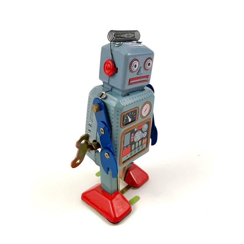 Vintage Style Tin Wind up Robot in a Box Adorable Home Decor - Etsy