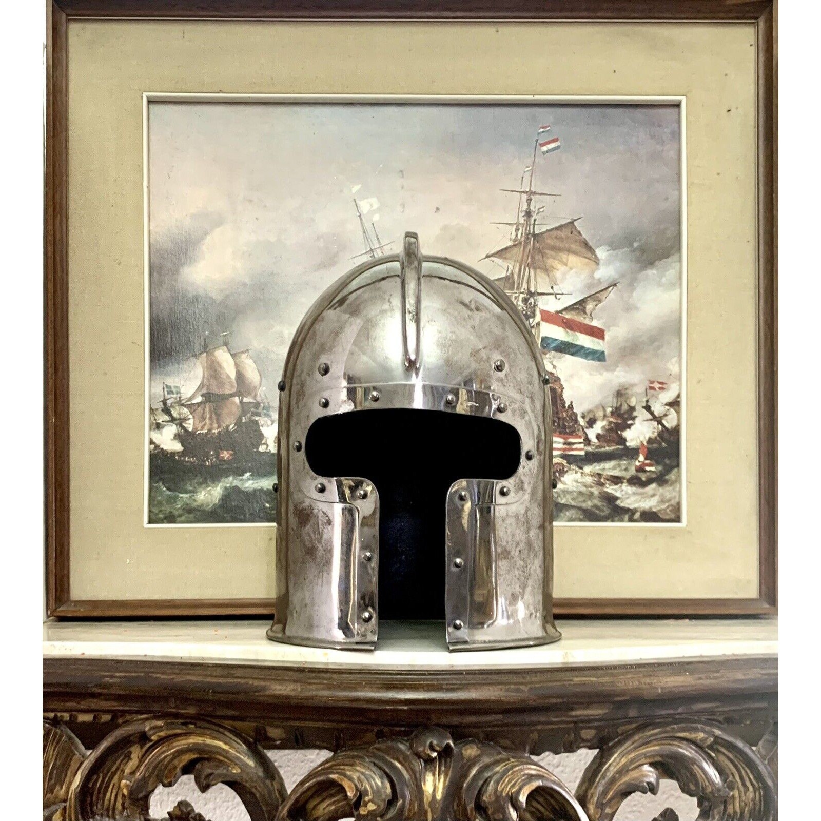 Helmet Warrior Medieval Knight Armour Metal Vintage Decor - Etsy