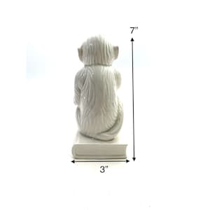 Monkey Porcelain Figurine From Italy Vintage Statue Decor (flawed See ...